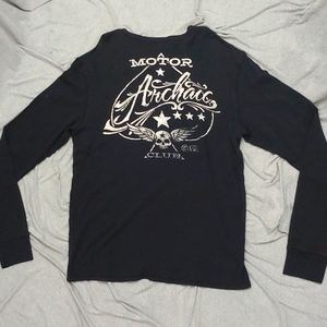 Archaic | Shirts | Nwot Archaic Distressed Ls Flag Tee Black Gray 3xl ...